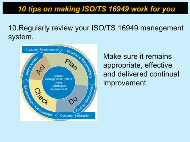 ISO/TS 16949 Automotive Quality Management | PPT