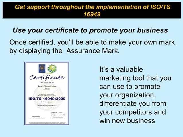 ISO/TS 16949 Automotive Quality Management | PPT