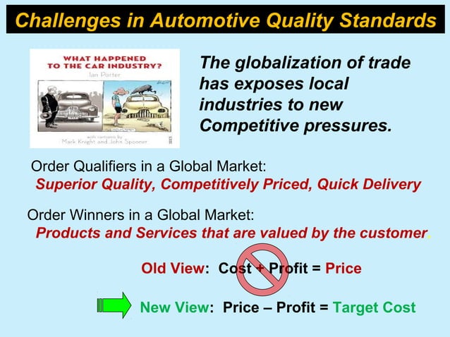 Challenges in Automotive Quality Standards | PPT