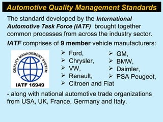 Challenges in Automotive Quality Standards | PPT