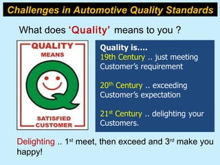 Challenges in Automotive Quality Standards | PPT
