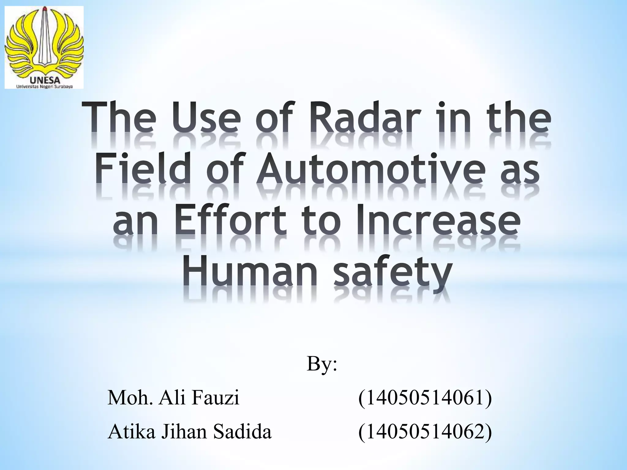 Automotive radar in english | PPTX