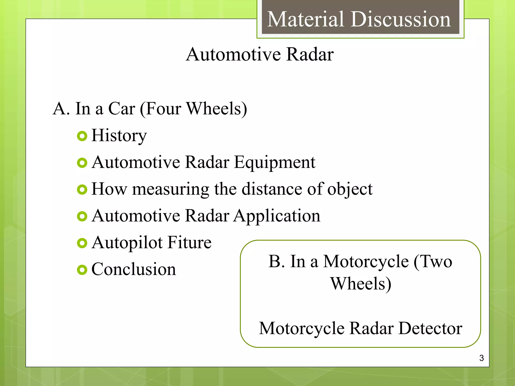 Automotive radar in english | PPT