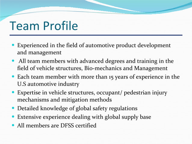Automotive safety and crashworthiness team | PPT