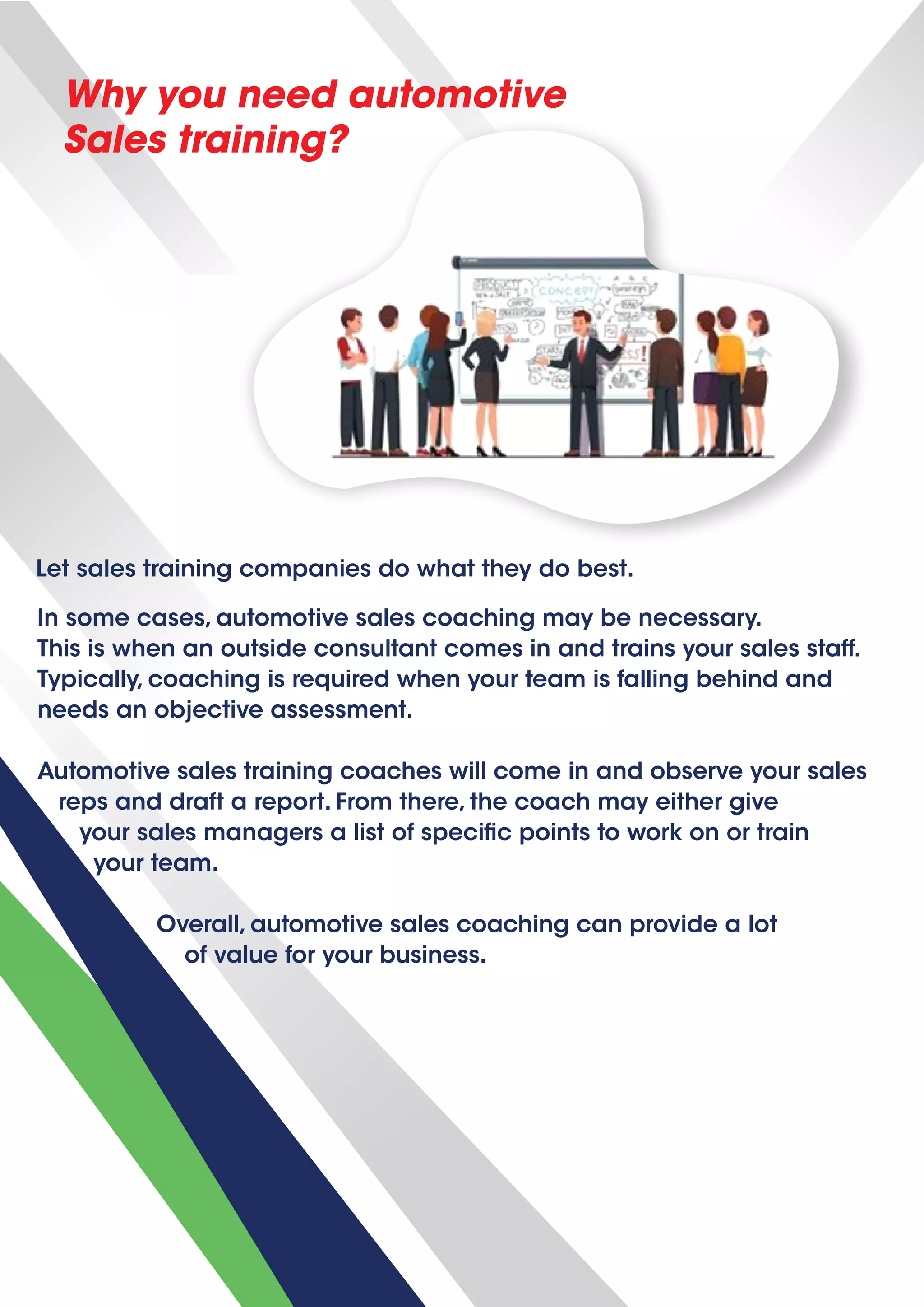 AUTOMOTIVE SALES TRAINING | Sales Training | PDF