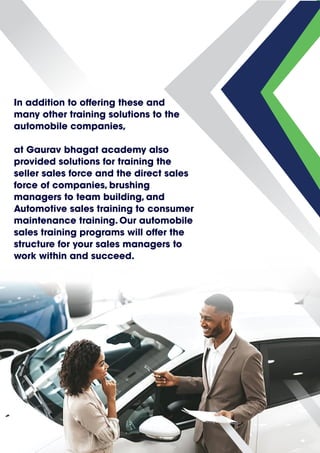 AUTOMOTIVE SALES TRAINING | Sales Training | PDF