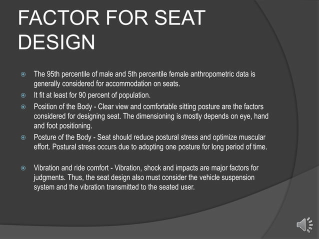 Automotive seat design | PPTX