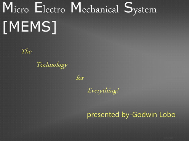 Automotive sensors mems | PPTX | Physics | Science