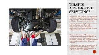Automotive servicing store