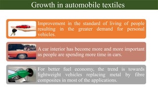 Automotivetextiles in fibre and their application.pptx