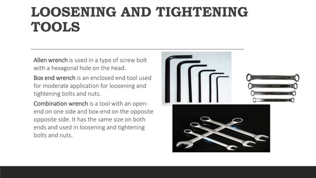 AUTOMOTIVE TOOLS AND EQUIPMENT.pptx | Needlework | Arts and Crafts