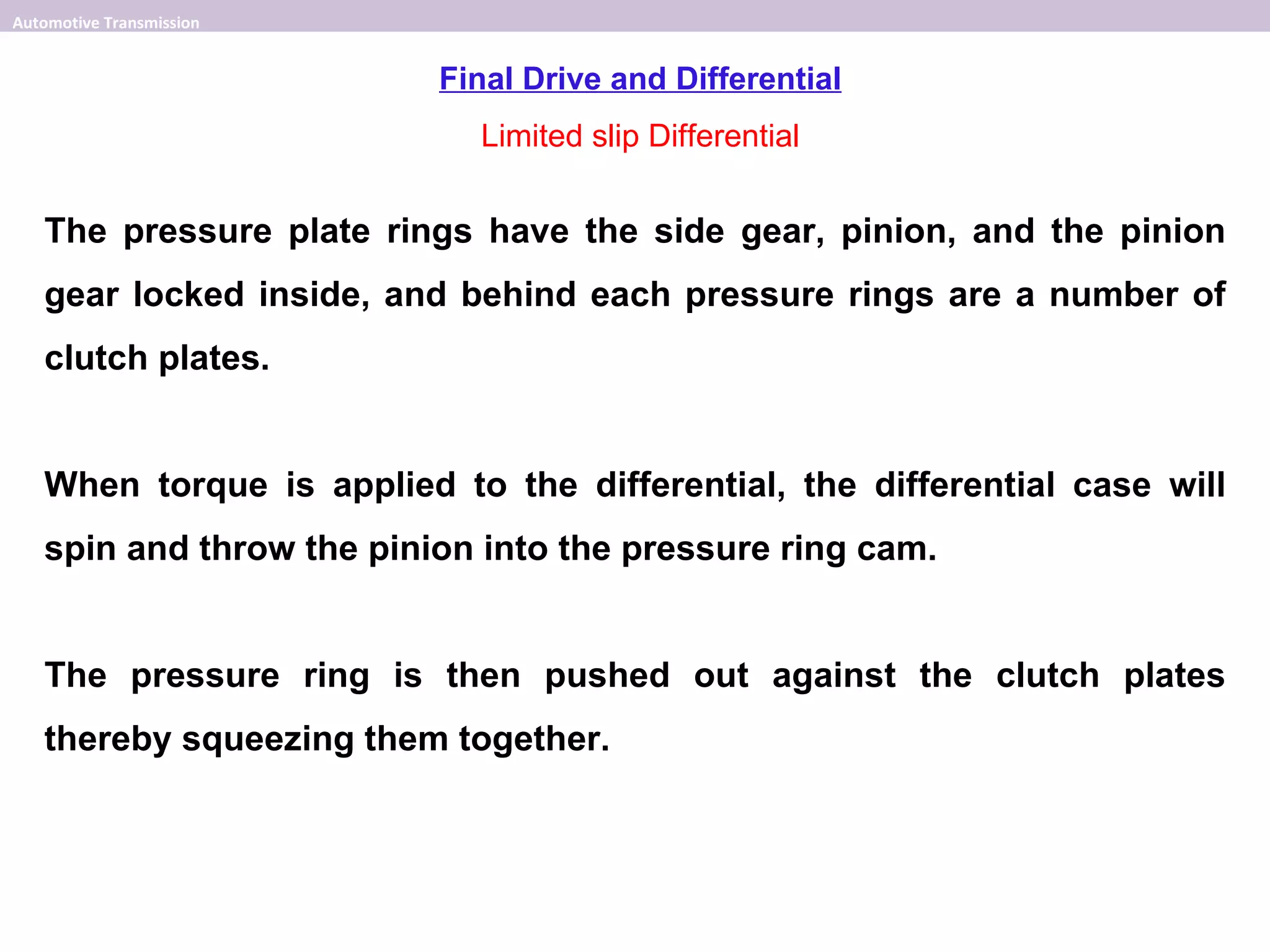 final drive and differential | PPT