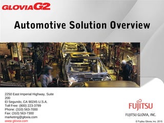 Fujitsu Glovia, Inc. :: Solving Unique Requirements of Automotive ...
