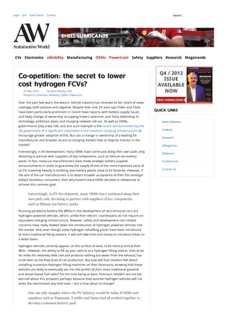 Automotive World Online - Co-opetition - the Secret to Lower Cost ...