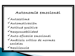 Autonomía emocional | PPTX
