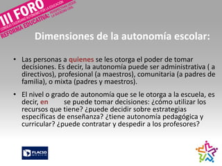 Autonomía escolar (lorenzo gómez) | PPTX