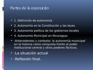 Autonomía Política Municipal Nicaragua | PDF