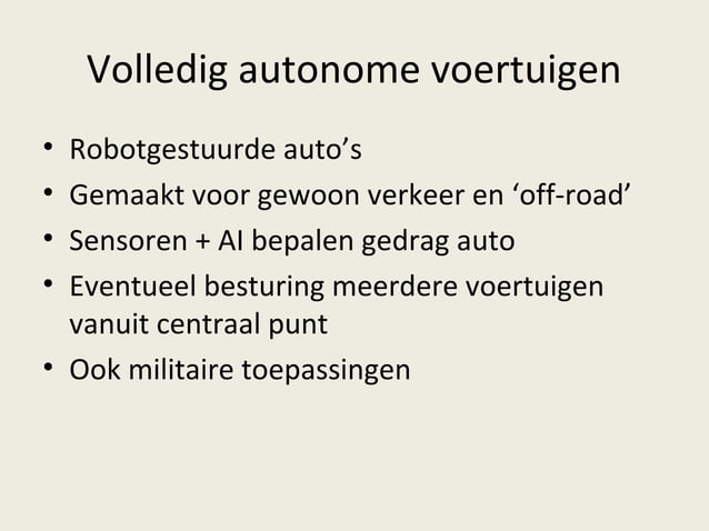 Autonome voertuigen | PPT | Auto Technology | Automotive