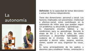 autonomía del adolescente con análisis cognitivo | PPTX