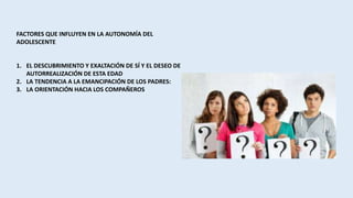 AUTONOMIA y su importancia como valor personal | PPTX