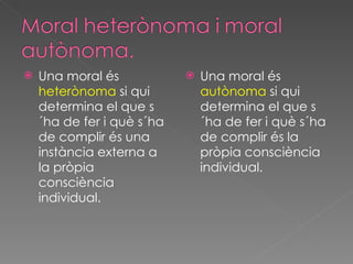 Autonomia i heteronomia morals | PPT