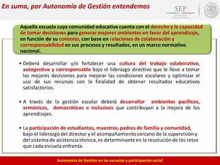 Autonomia escolar documento2 | PPT