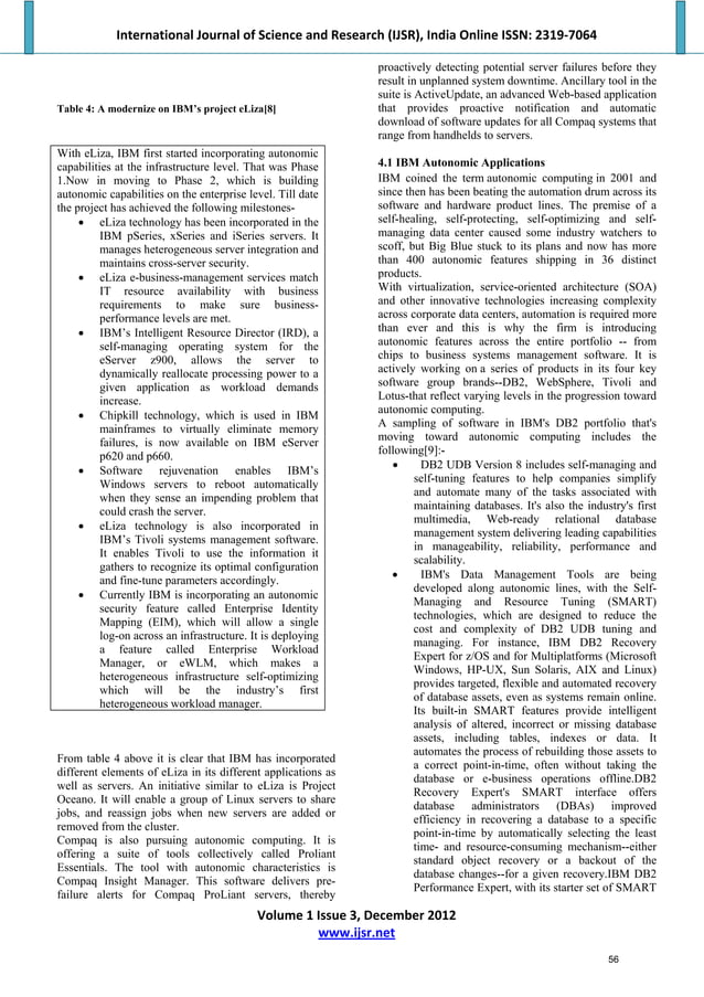 Autonomic computing further maturation in it industry | PDF