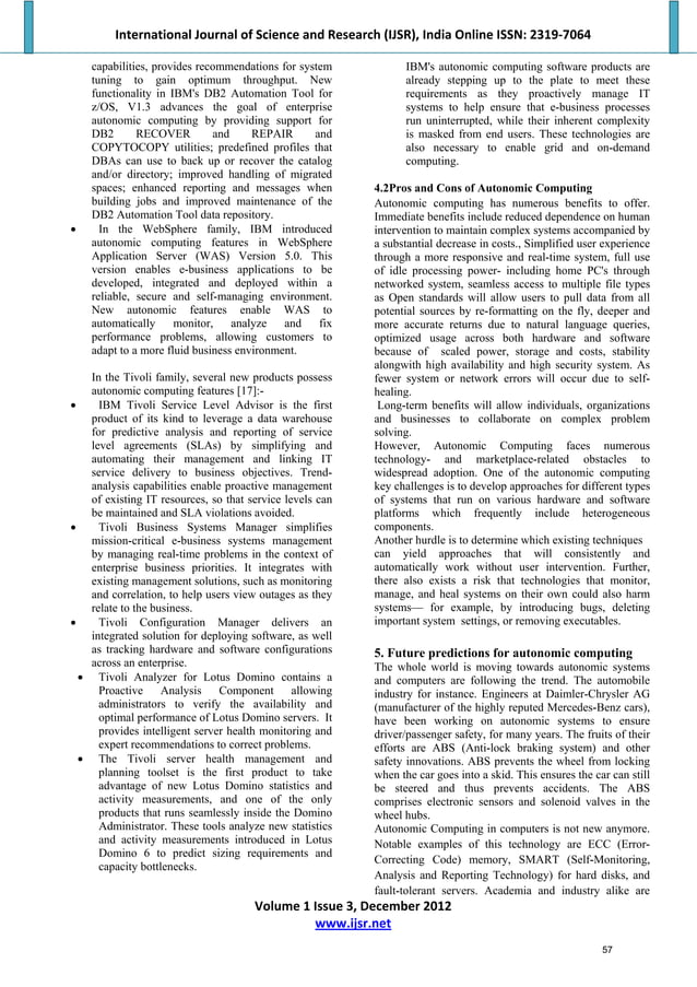 Autonomic computing further maturation in it industry | PDF | Computing | Technology & Computing