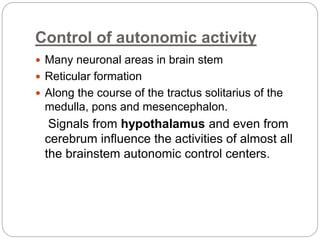 Autonomic nervous | PPTX | Brain and Nervous System Disorders ...