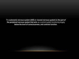 Autonomic nervous system 1 | PPT