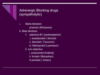 Autonomic nervous system - pharmacology | PPT