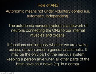 Autonomic nervous system | PDF | Brain and Nervous System Disorders ...