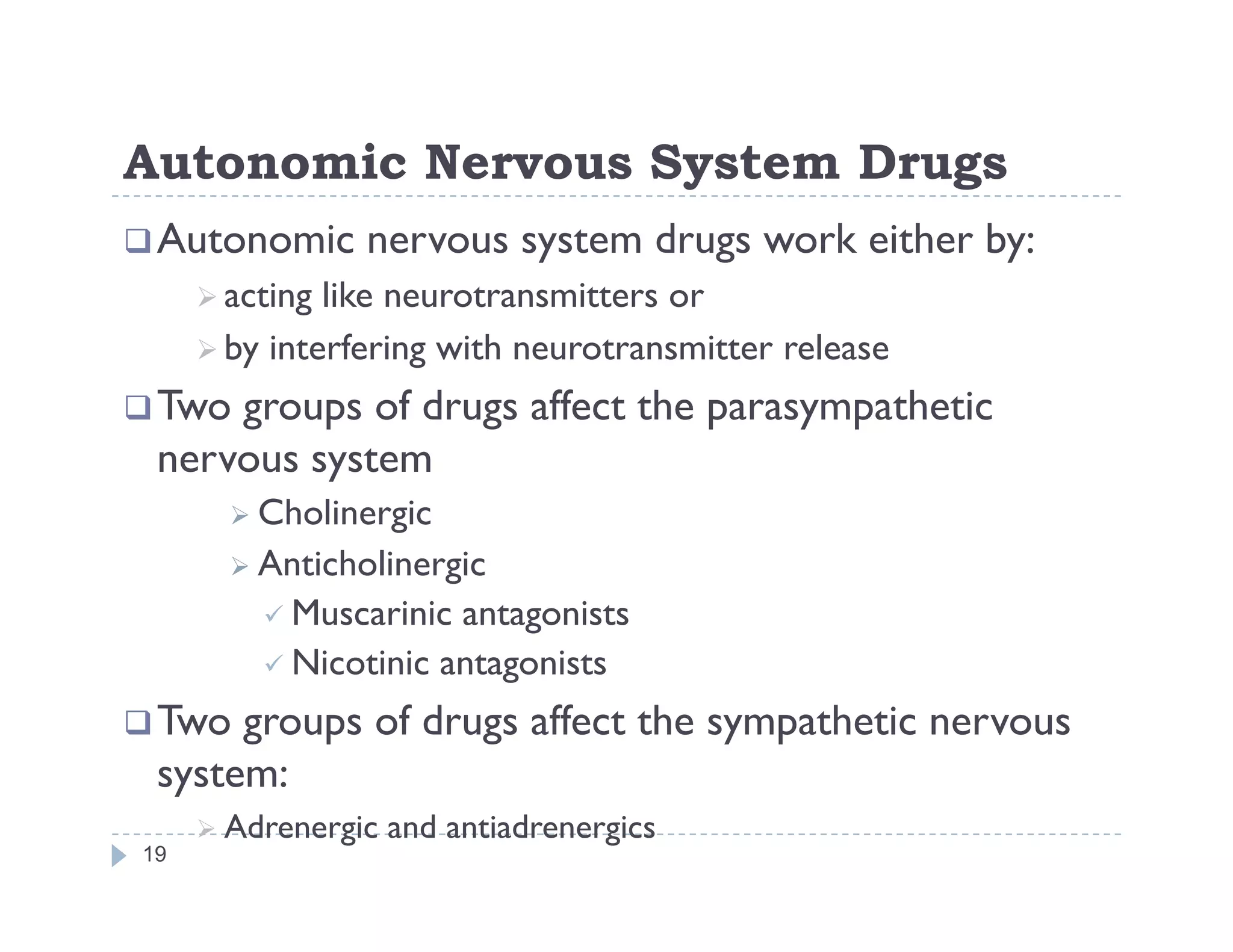 Autonomic nervous system ( by Dr. Takele Beyene,DVM,MSc,@AAU) | PDF