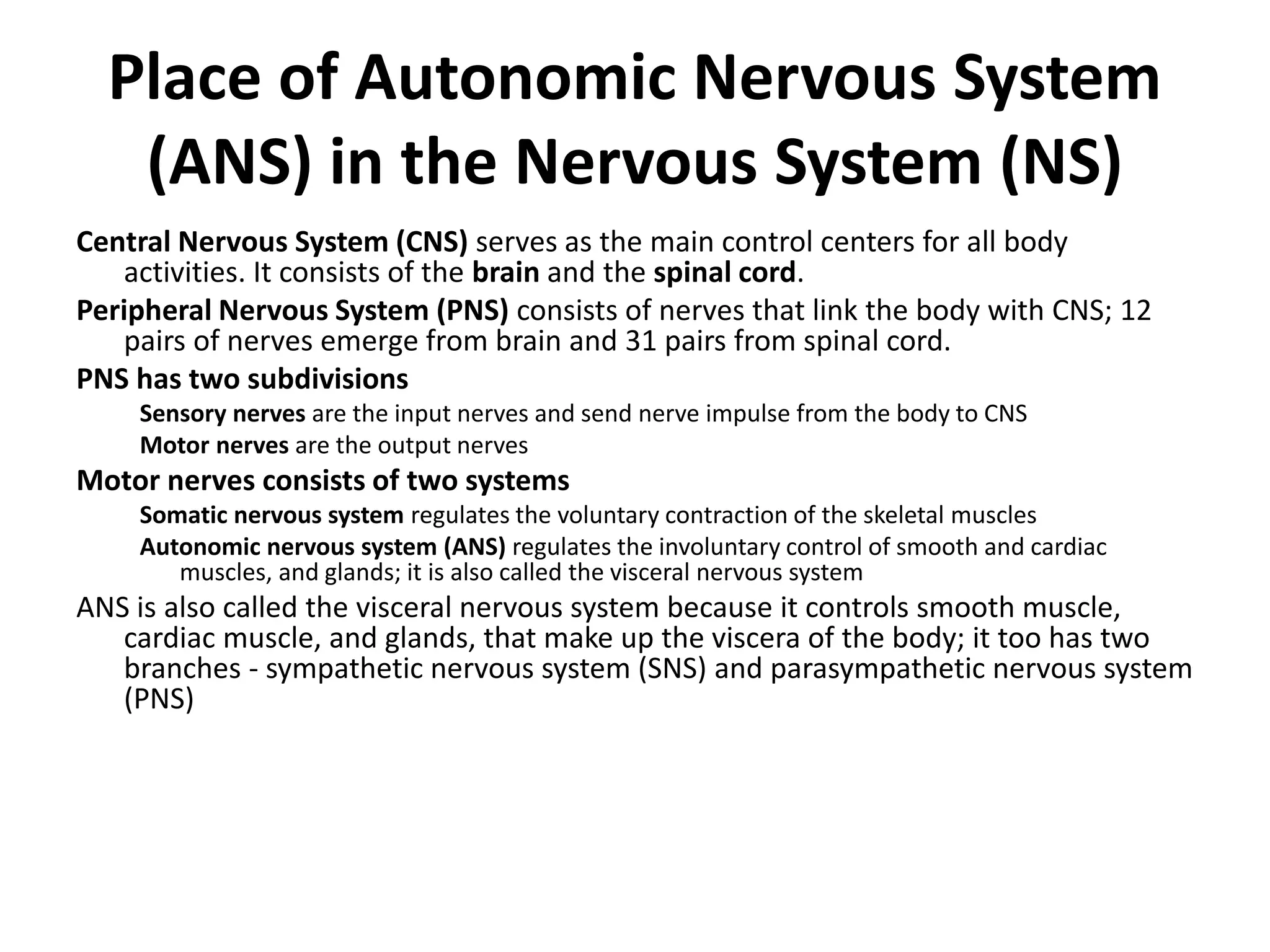 Autonomic nervous system | PPTX