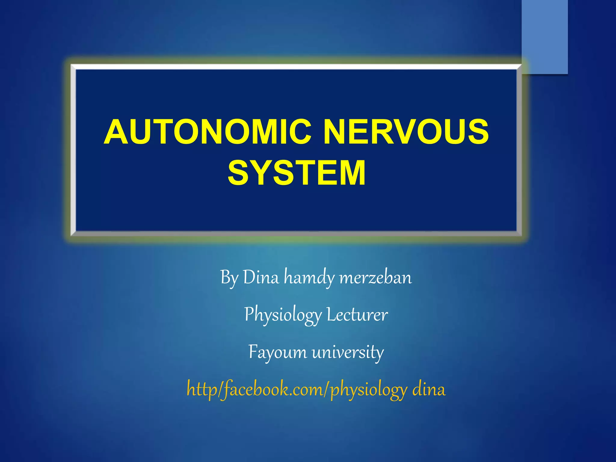 Autonomic nervous system | PPT