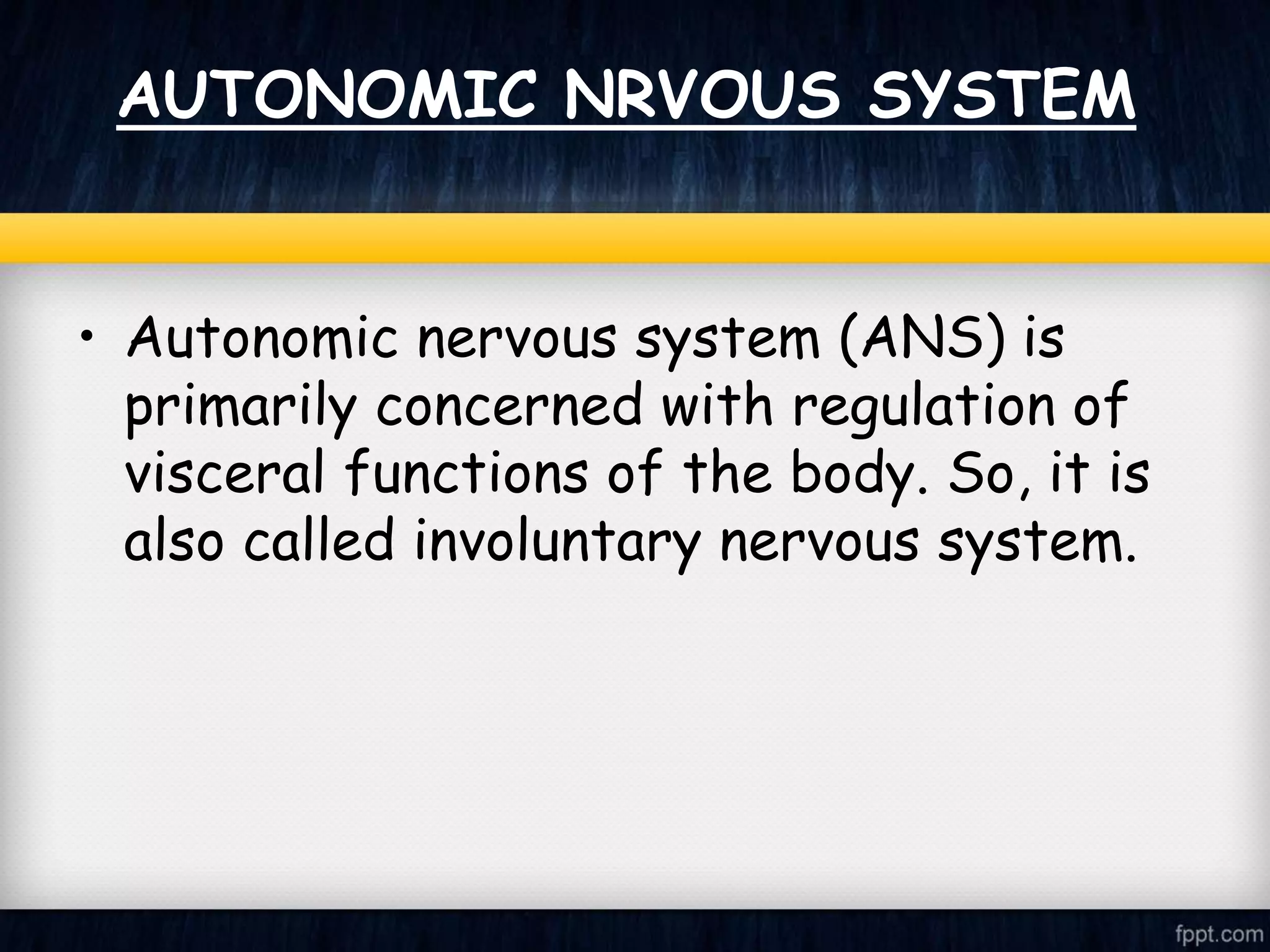 Autonomic nervous system | PPT
