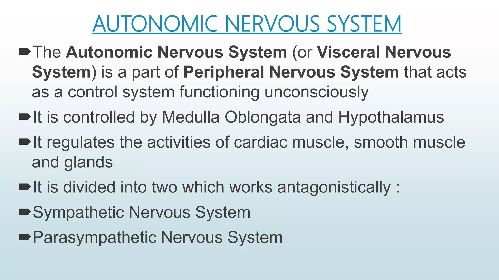 Autonomic nervous system | PPTX