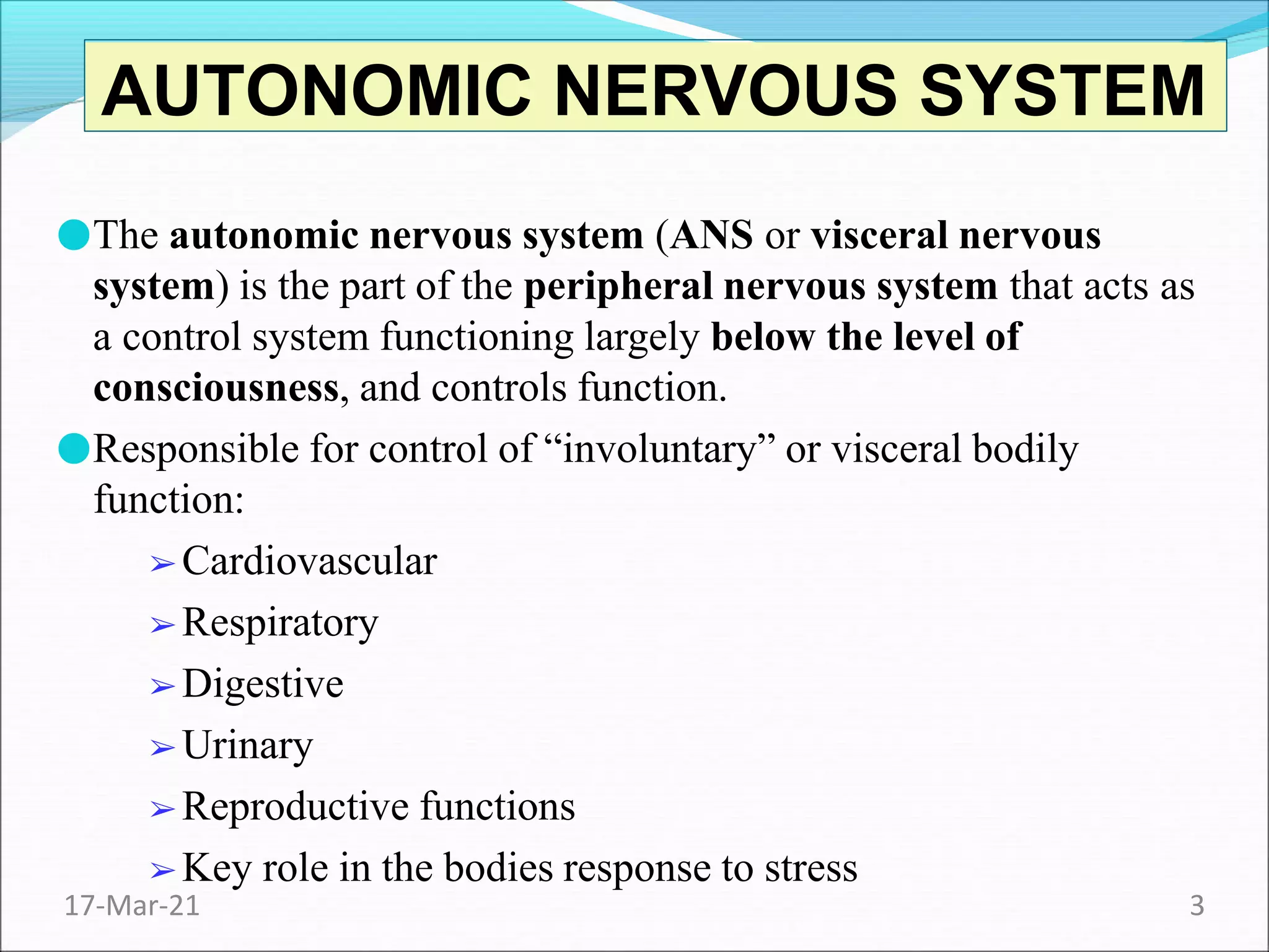 Autonomic nervous system | PPTX