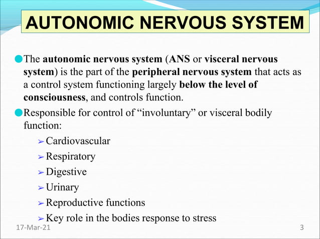 Autonomic nervous system | PPTX