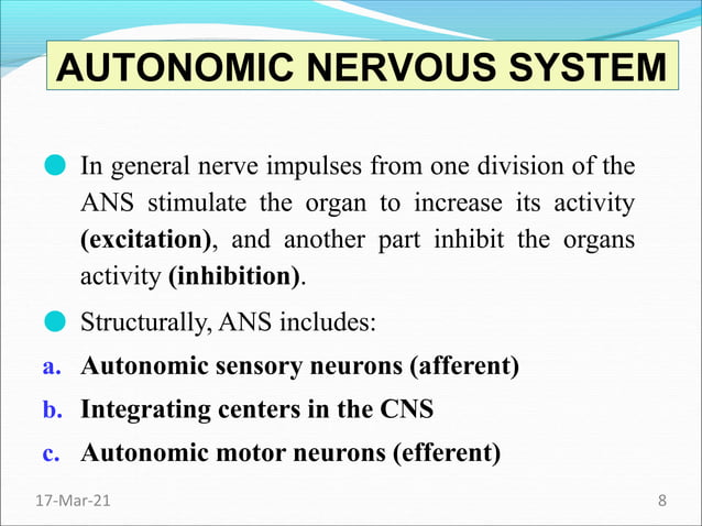 Autonomic nervous system | PPTX