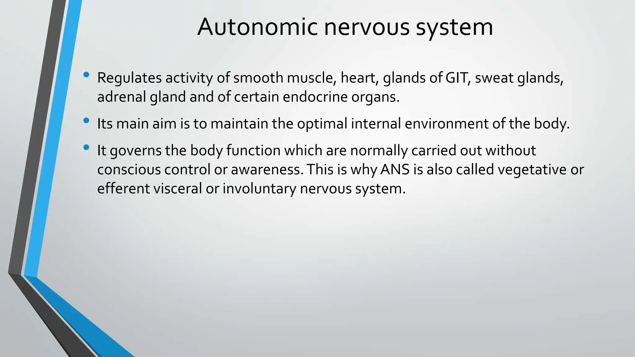 Autonomic nervous system sympathetic and parasympathetic system | PPTX
