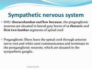 AUTONOMIC NERVOUS SYSTEM SYMPATHETIC & PARASYMPATHETIC | PPTX