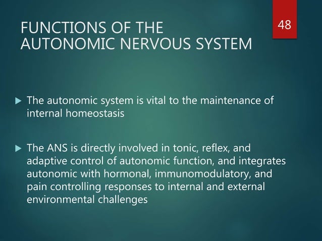 Autonomic nervous system—arrangement, function, pain,visceral ...