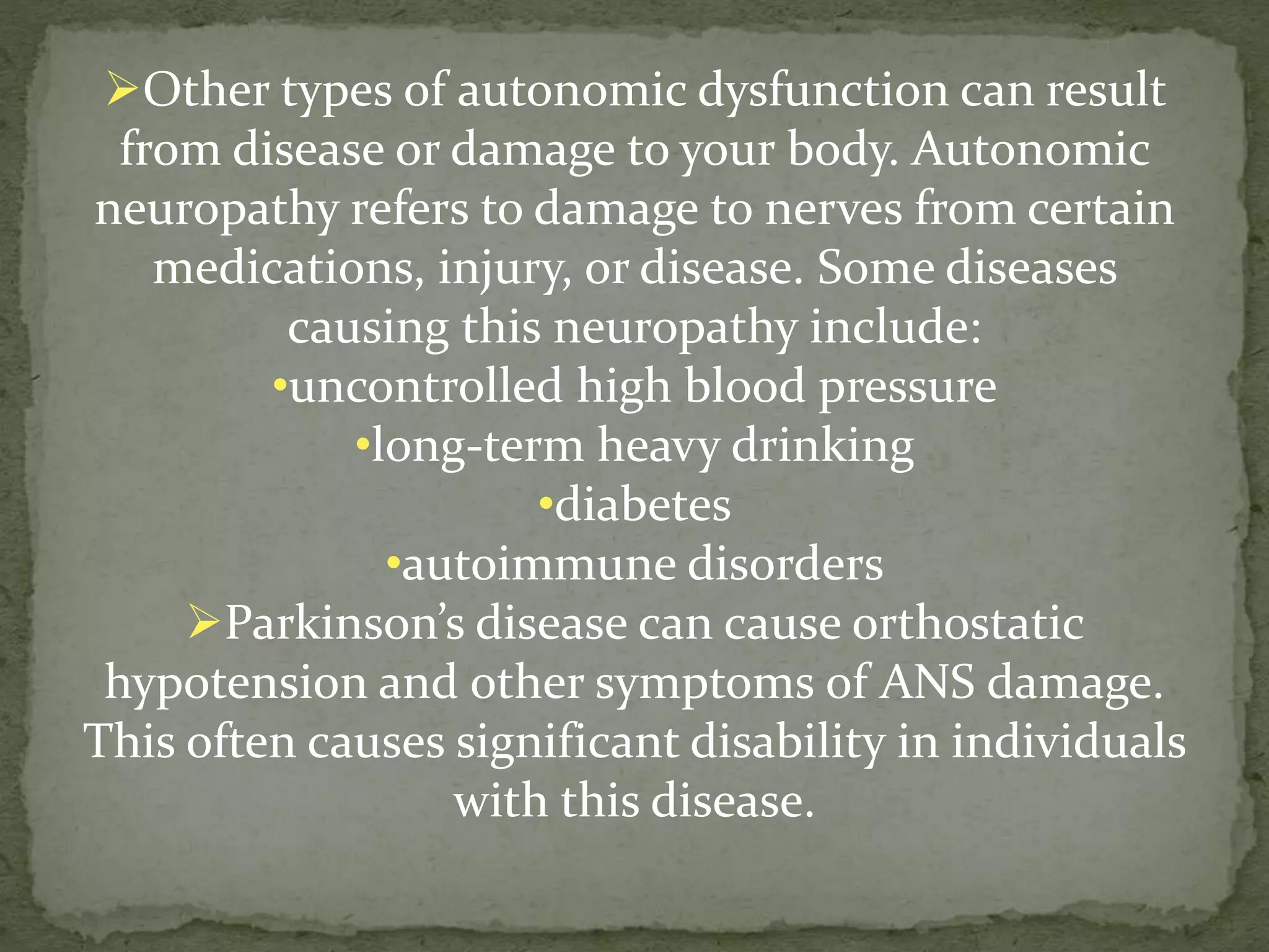 Autonomic nervous system its examination and lesions. | PPTX