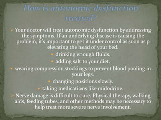 Autonomic nervous system its examination and lesions. | PPT
