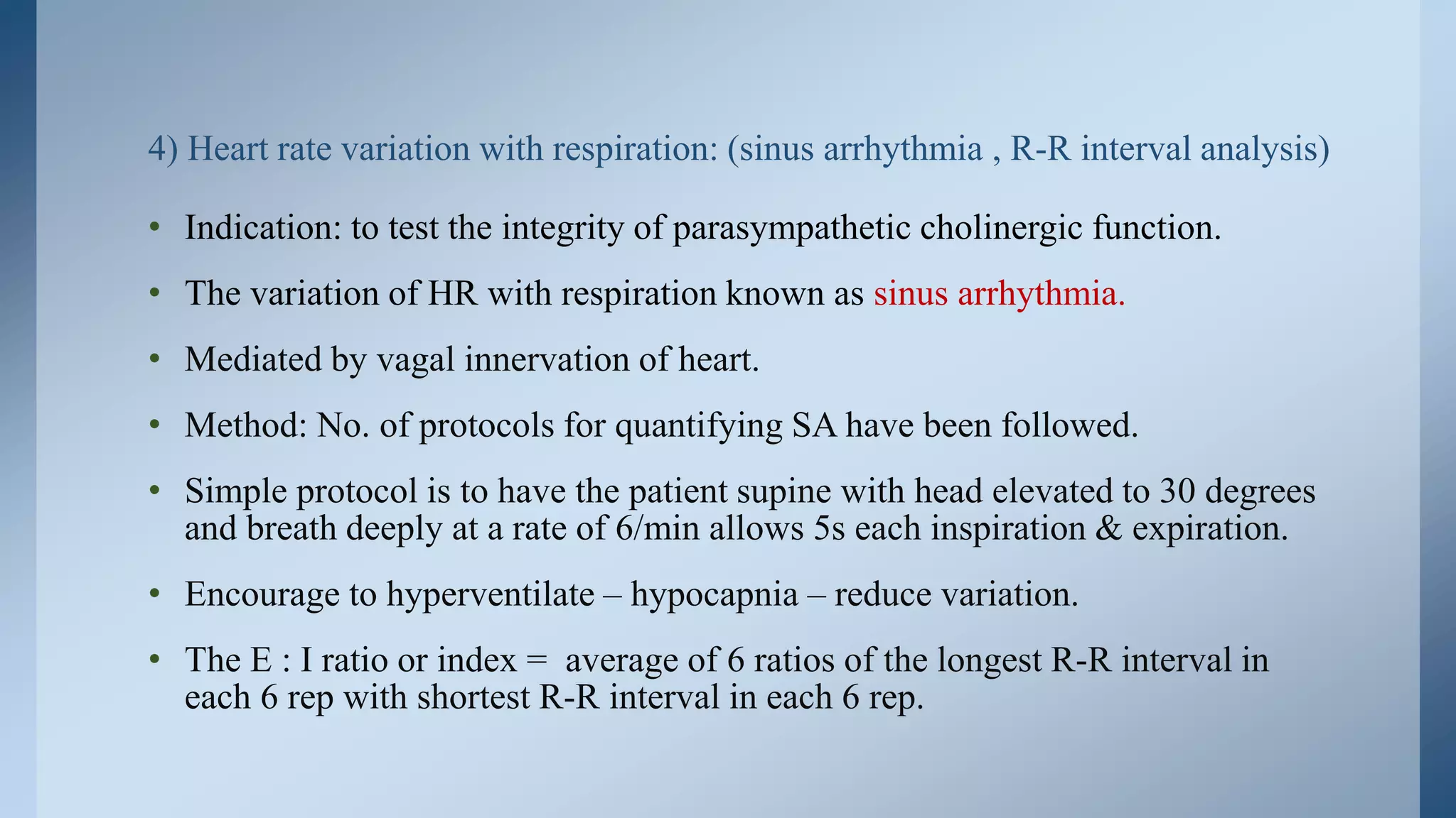 Autonomic nervous system testing | PPT