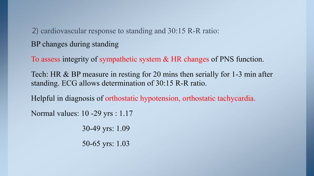 Autonomic nervous system testing | PPTX