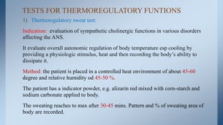 Autonomic nervous system testing | PPTX