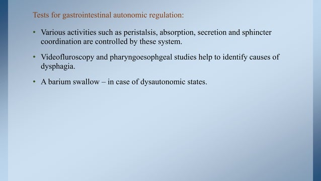 Autonomic nervous system testing | PPT | Free Download
