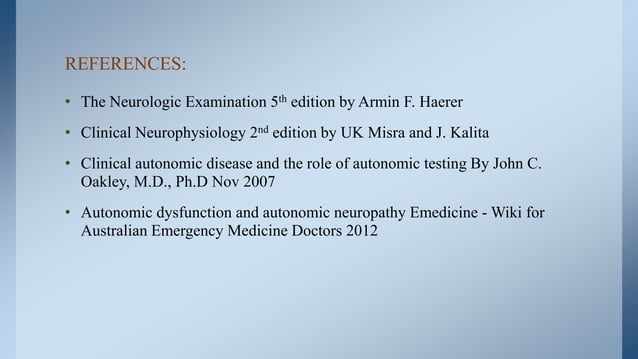 Autonomic nervous system testing | PPTX